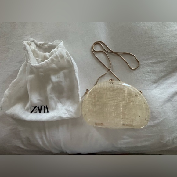 Zara | Bags | Zara Transparent Hard Shell Clutch | Poshmark